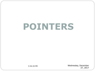 ppt on pointers | PPTX | Programming Languages | Computing