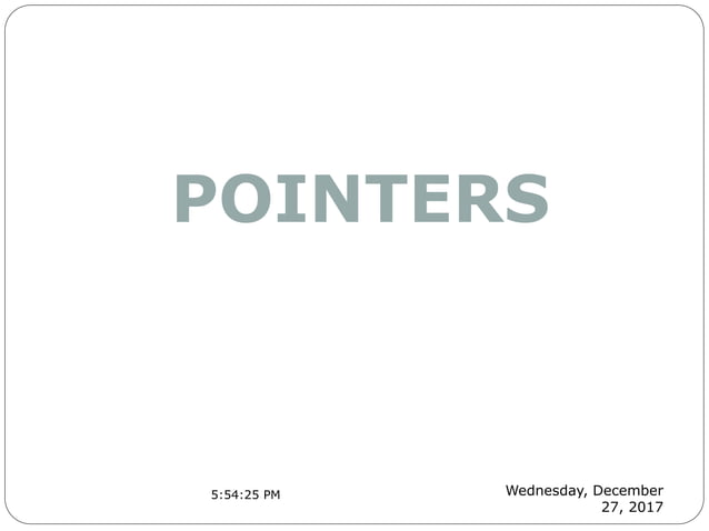 ppt on pointers | PPT