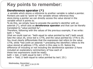 ppt on pointers | PPTX