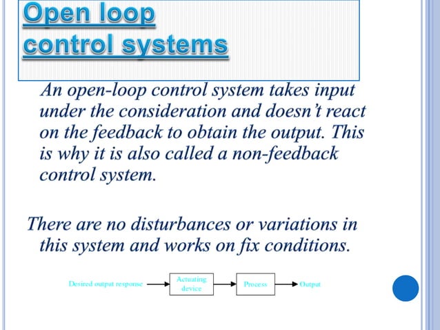 Open loop and closed loop | PPTX | Home Appliances | Home & Garden