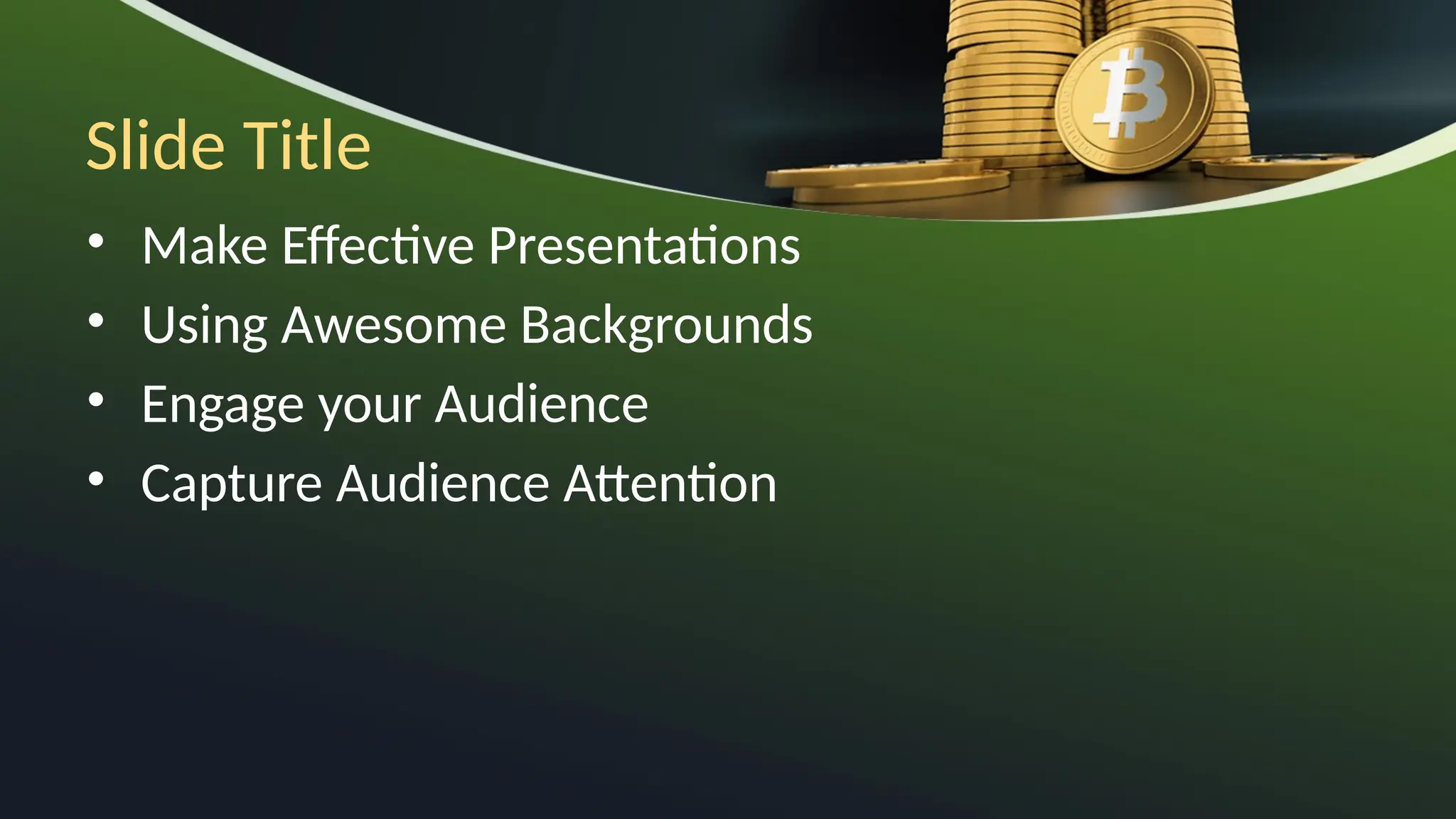 160657 Bitcoin Template Blue Color Pptx