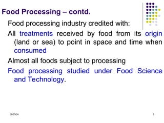 introduction to food science and technology | PPT