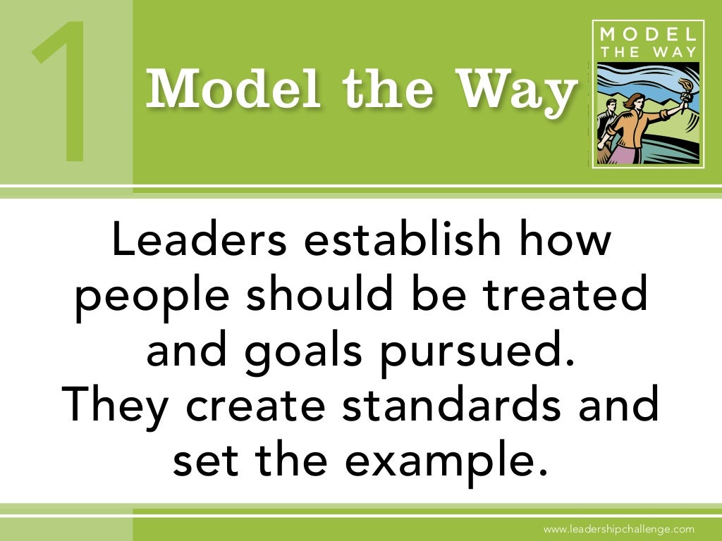 Model the Way 1Leaders establish