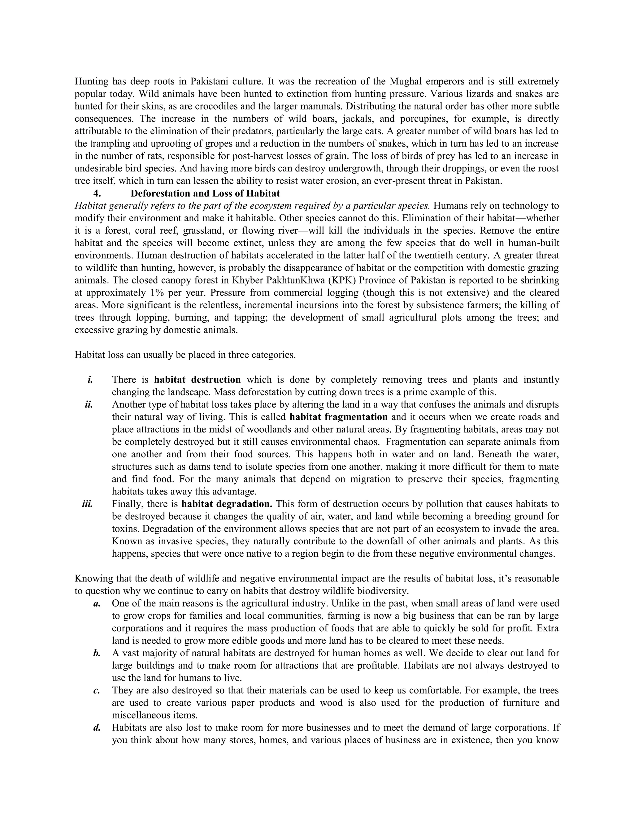 Threats to wildlife biodiversity and-its conservation | PDF