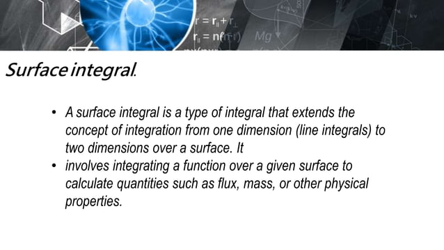 SURFACE INTEGRAL | PPTX | Physics | Science