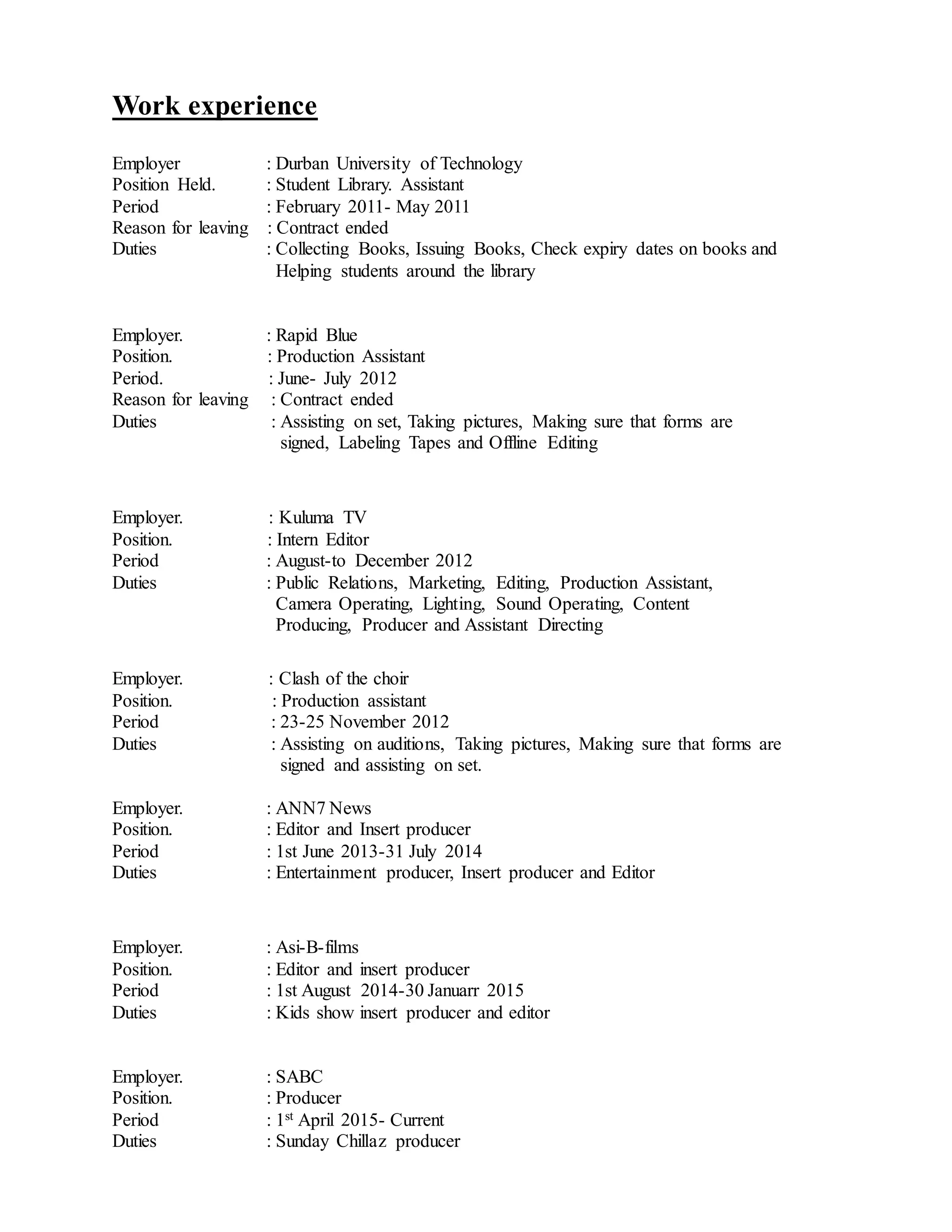 Bongani Maseko CV TV[1] | DOCX