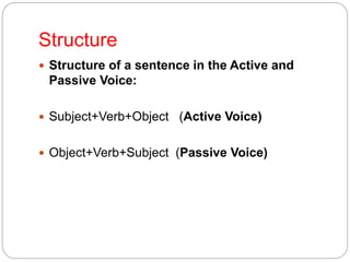 POWERPOINT PRESENTATION ON ENGLISH GRAMMAR TOPIC - VOICE | PPTX
