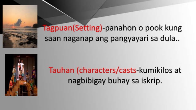 Sarsuwela: Kaligirang Pangkasaysayan, Elemento at Bahagi nito | PPTX