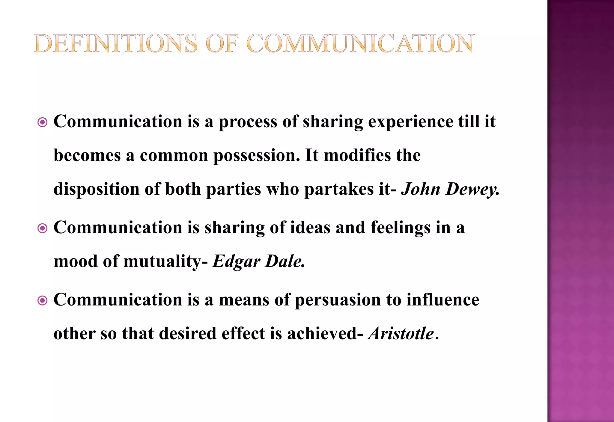 COMMUNICATION PROCESS,TYPES,MODES,BARRIERS | PPTX