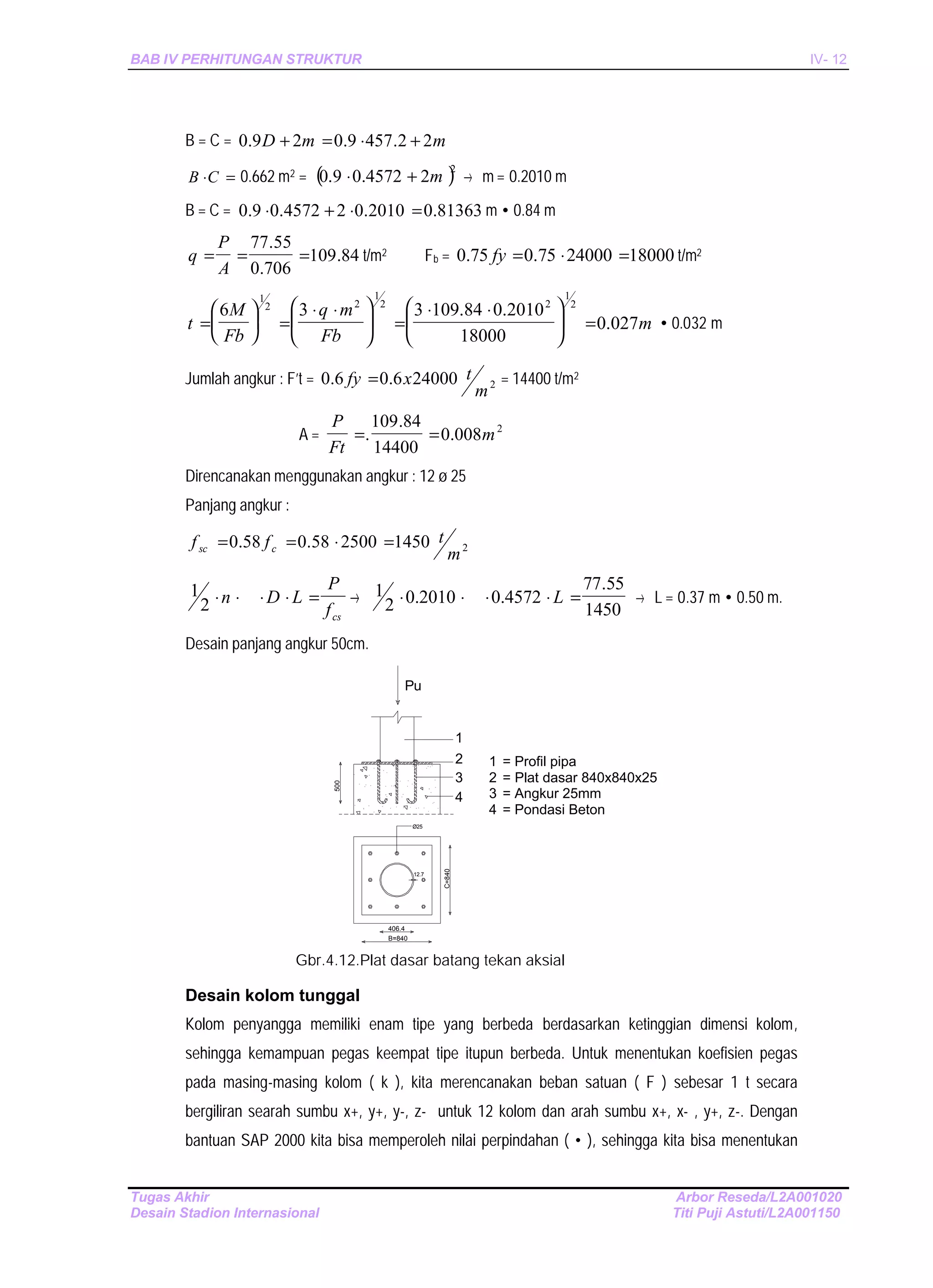 perhitungan struktur lapangan sepak bola | PDF