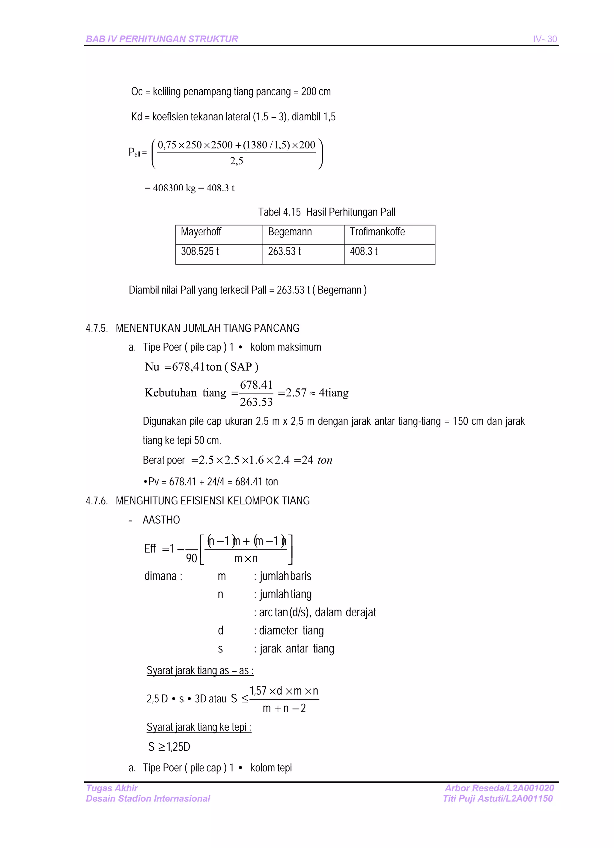 perhitungan struktur lapangan sepak bola | PDF