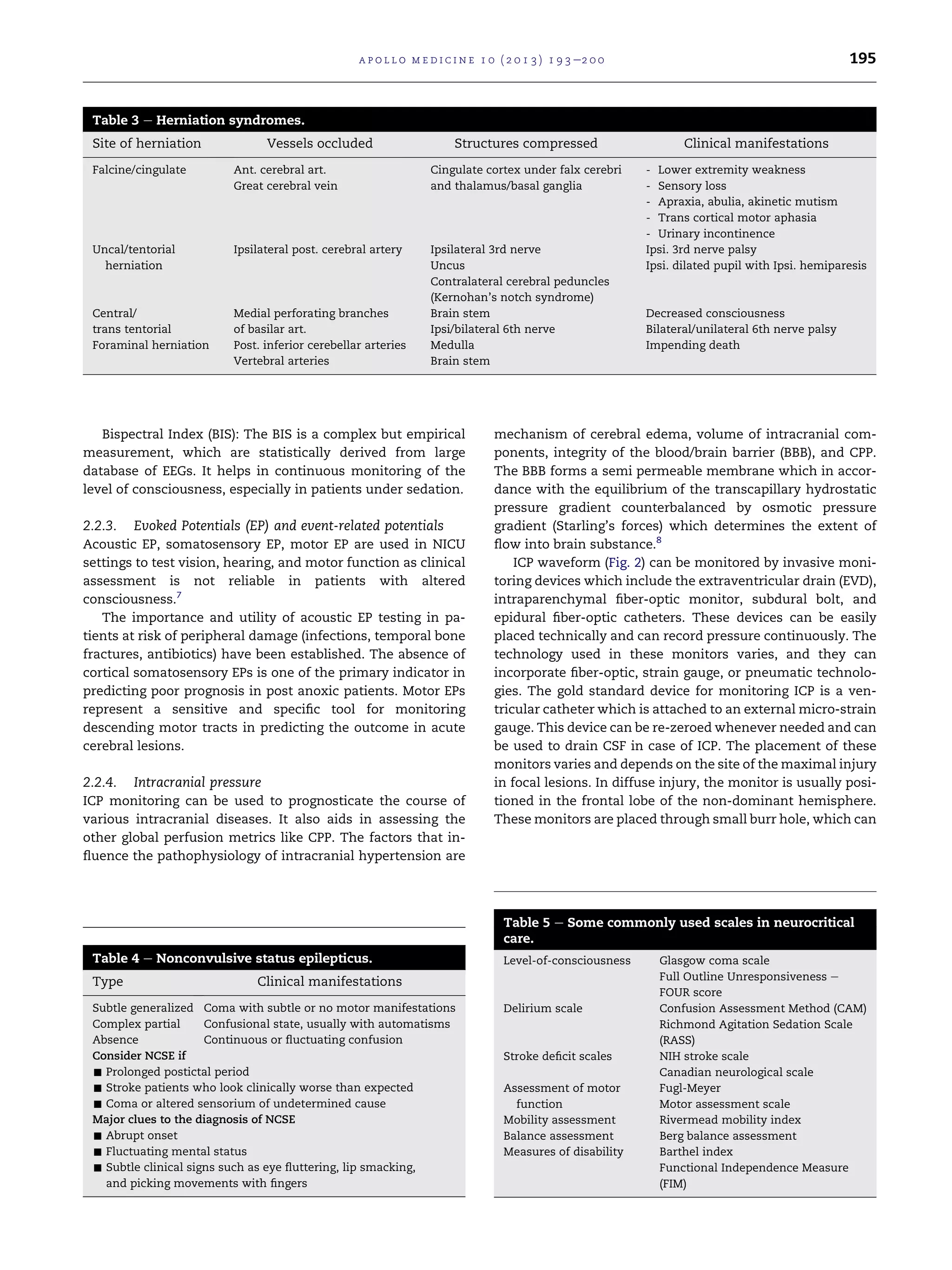 Neurocritical care triad e Focused neurological examination, brain ...
