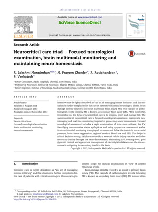 Neurocritical care triad e Focused neurological examination, brain ...