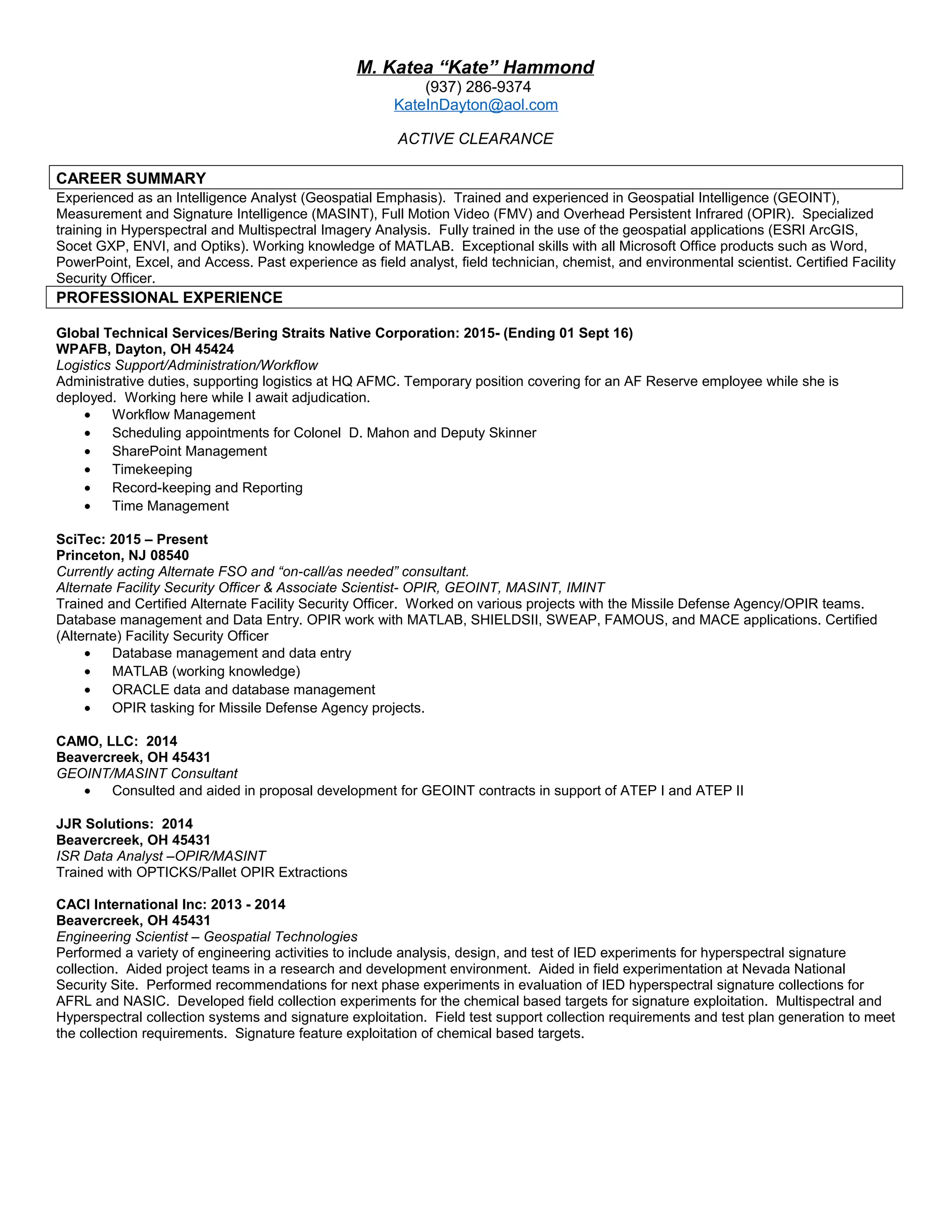 160820 open source_mk_hammond resume | DOC