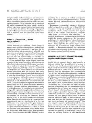Minimally invasive spine surgeries (MISS) | PDF