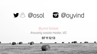 Sosiale medier og journalistikk - hva er sosiale medier? | PPT