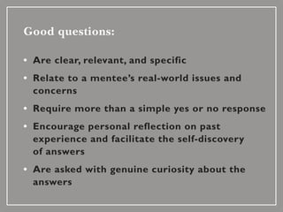 The Art of Asking Mentees Questions | PPT