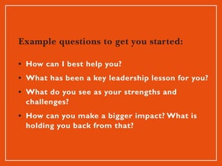 The Art of Asking Mentees Questions | PPT