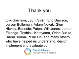 Variation reference graphs and the variation graph toolkit vg | PPT