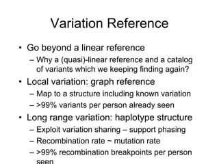 Variation reference graphs and the variation graph toolkit vg | PPT
