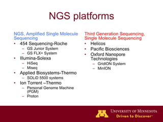 Dr. Douglas Marthaler - Use of Next Generation Sequencing for Whole ...