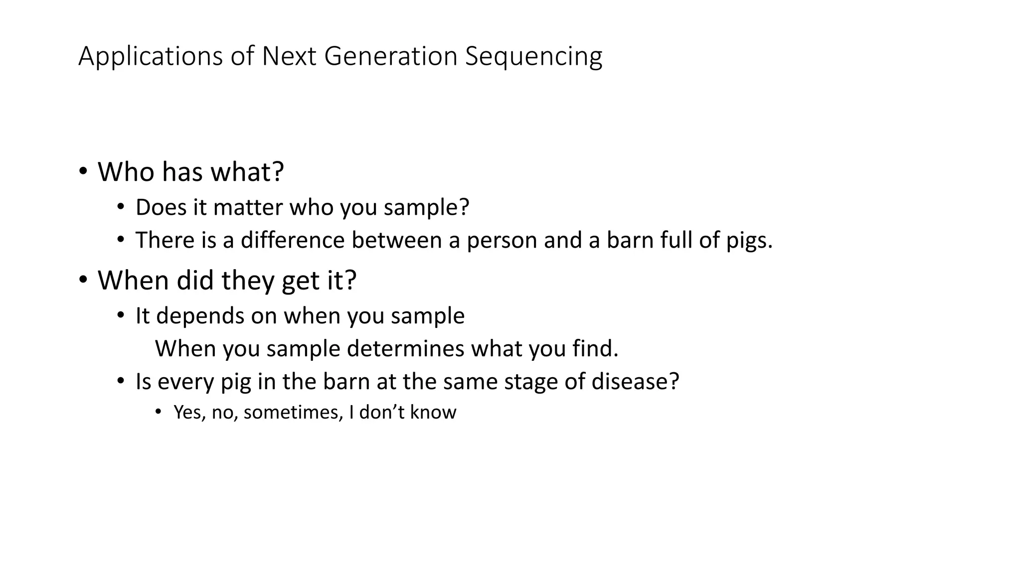 Dr. Stephanie Rossow - Applications of Next Generation Sequencing | PPT