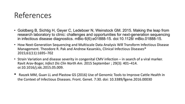 Dr. Stephanie Rossow - Applications of Next Generation Sequencing | PPT