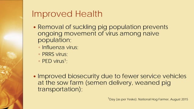 Dr. Dave Baumert - Impact of Batch Farrowing on Health and Productivity ...