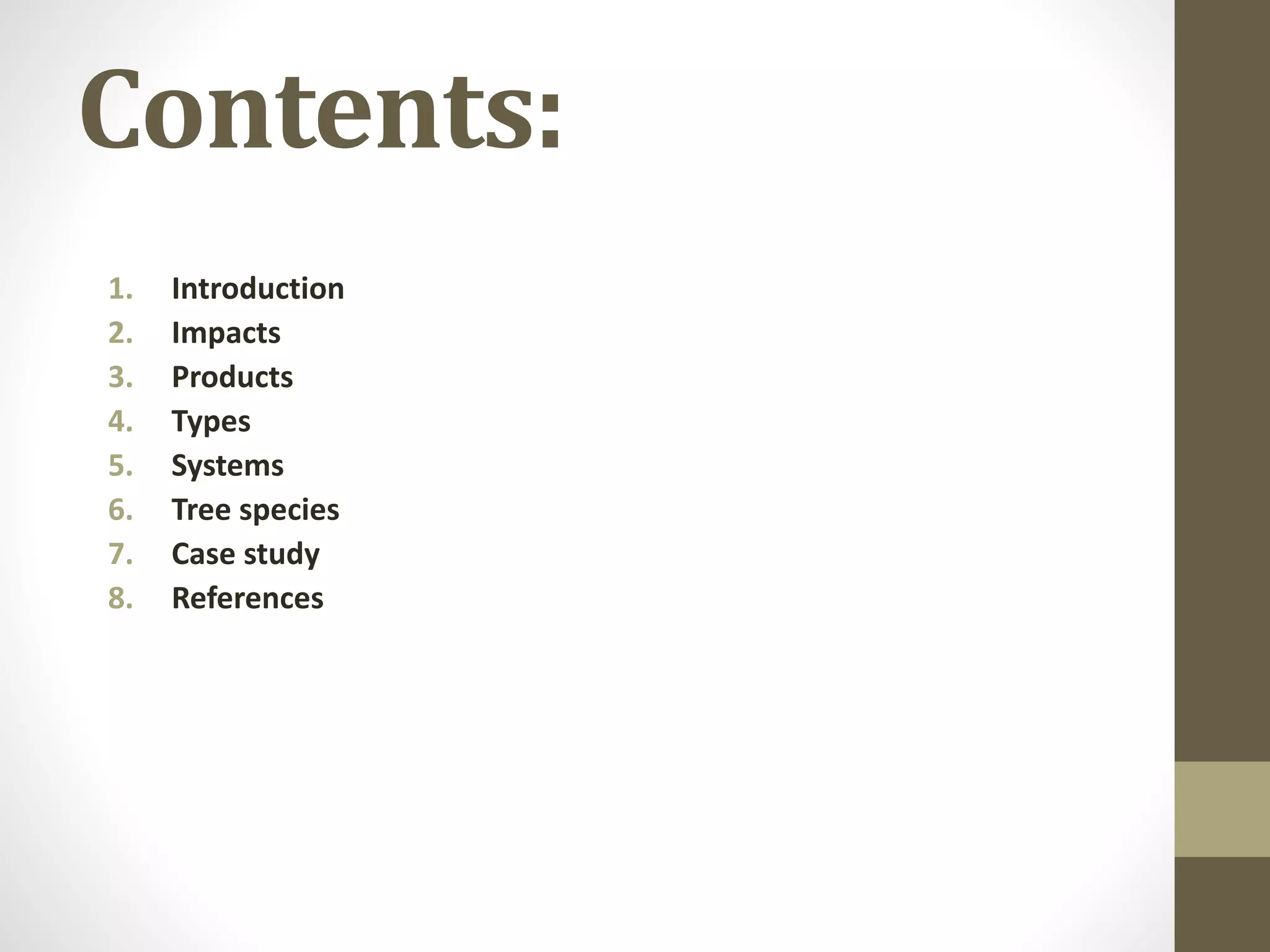 Modern Agroforestry Systems | PPTX