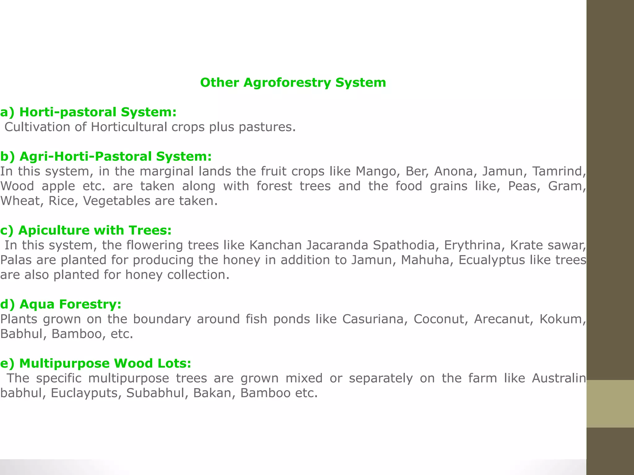 Modern Agroforestry Systems | PPTX