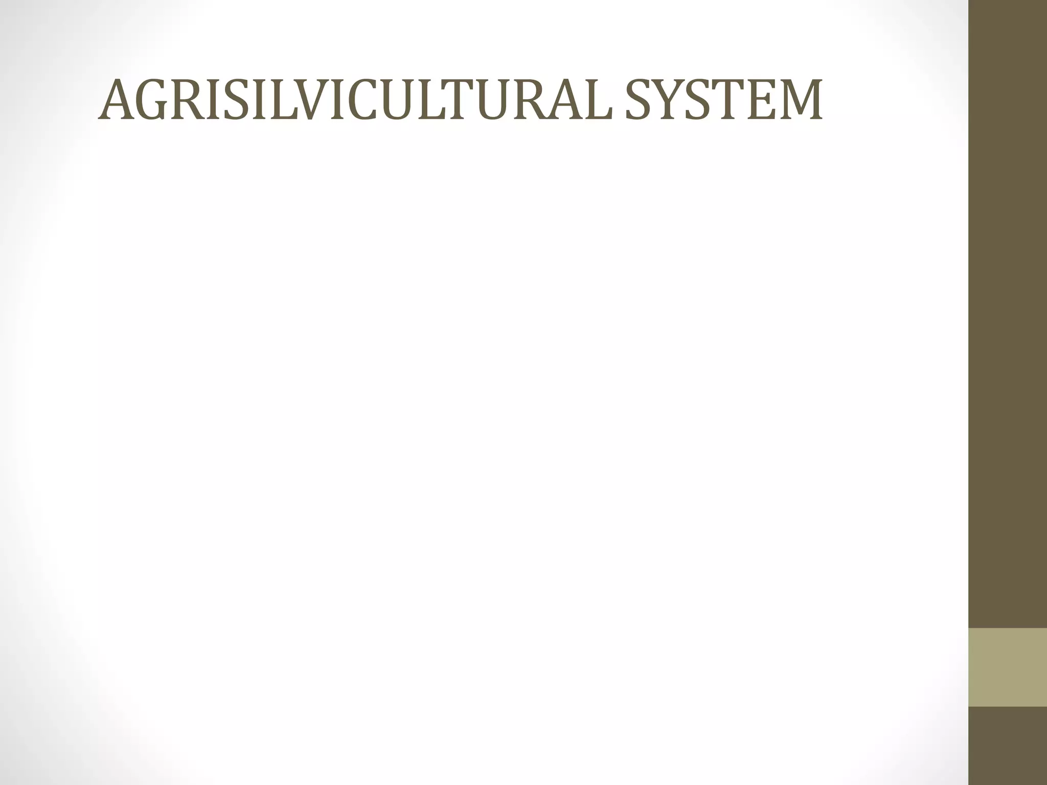 Modern Agroforestry Systems | PPTX