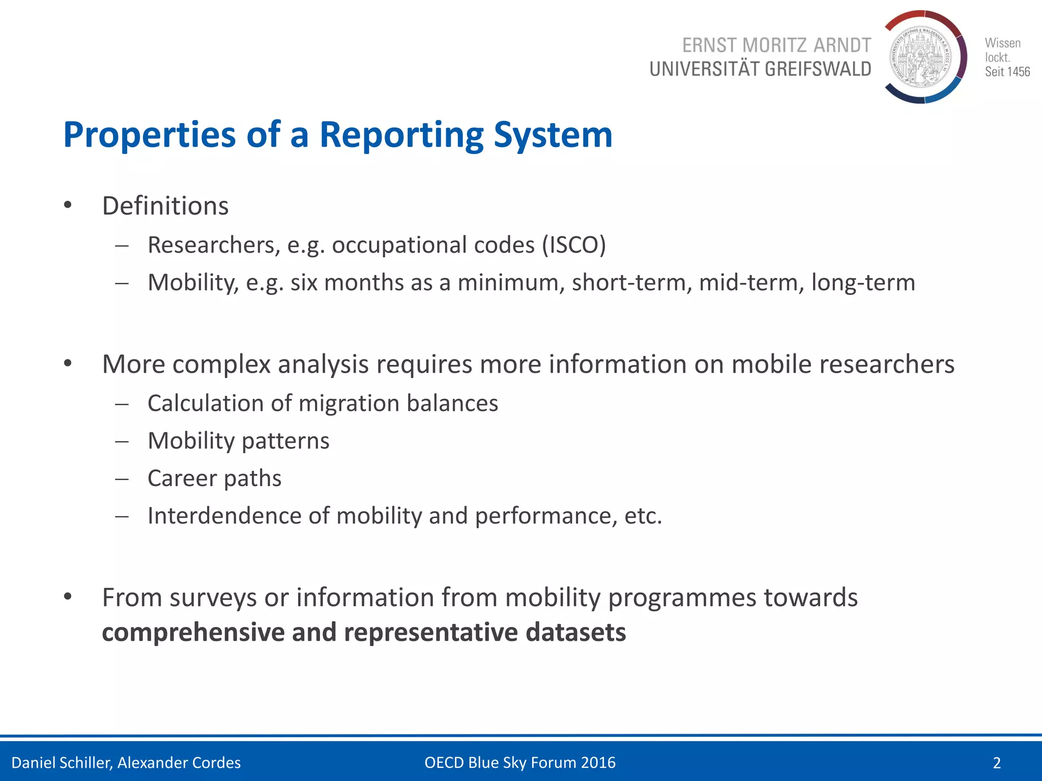 Schiller - Measuring researchers mobility | PPT