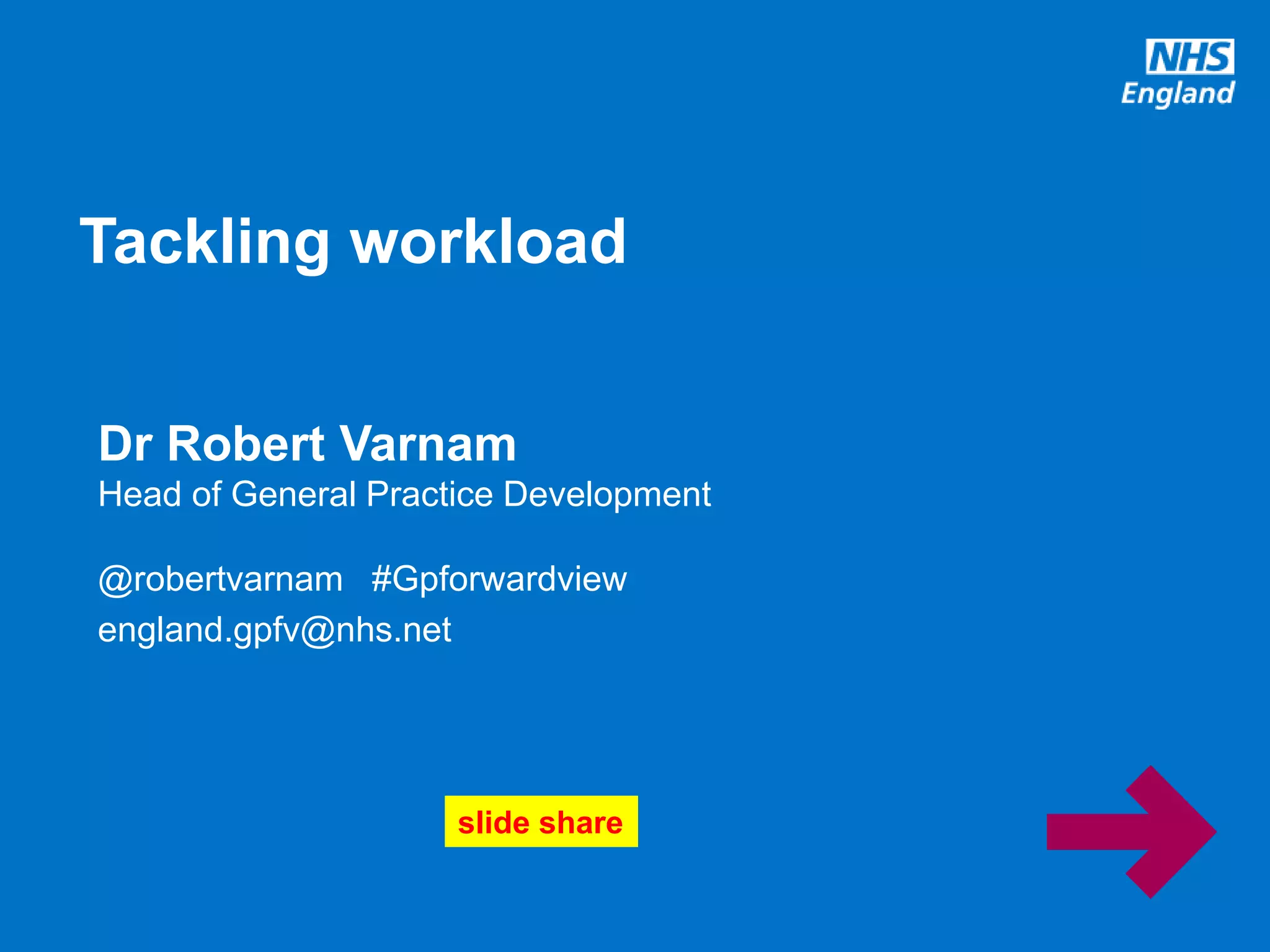 Tackling workload in general practice, Pulse Live 29.09.16 | First Aid ...