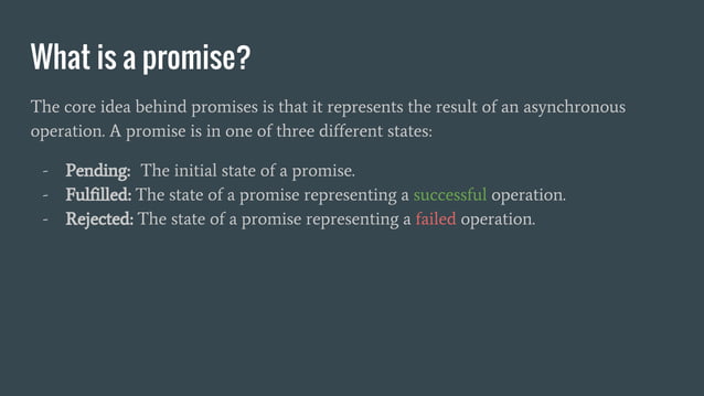 Promises - Asynchronous Control Flow | PPT