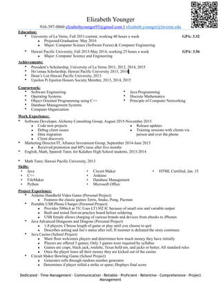 Elizabeth Younger Resume | PDF