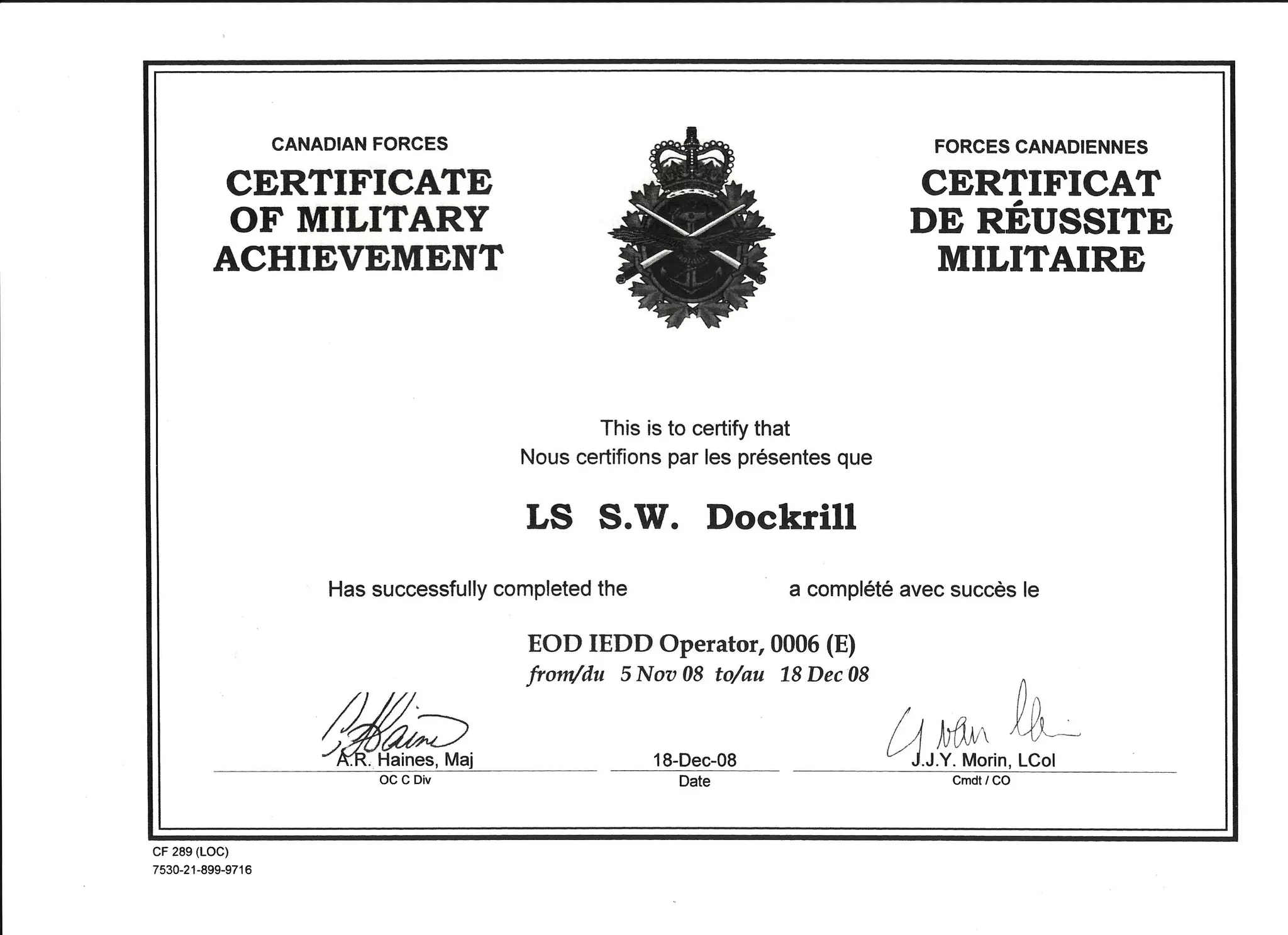 EOD IEDD Operator Diploma | PDF