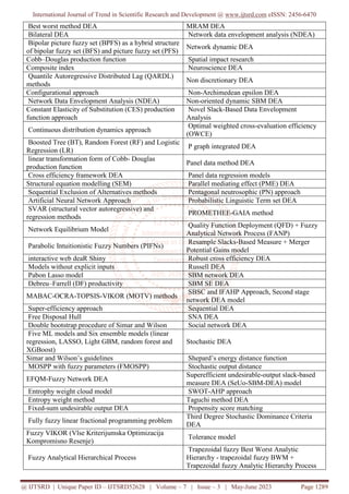 An Extended Global Literature Review of Data Envelopment Analysis | PDF