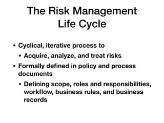CNIT 160: Ch 3b: The Risk Management Life Cycle | PPT