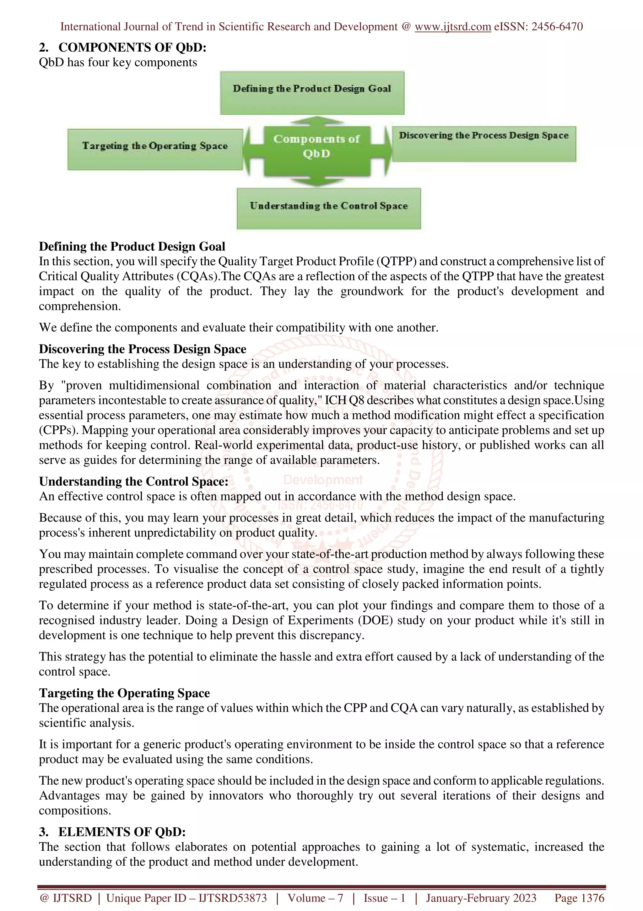 “Current Approach of Quality by Design” An Overview | PDF