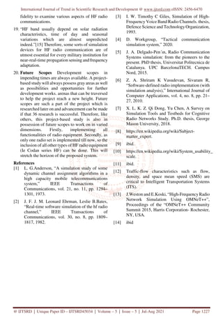 LAN Based HF Radio Simulator An Approach to Develop an Early Prototype ...