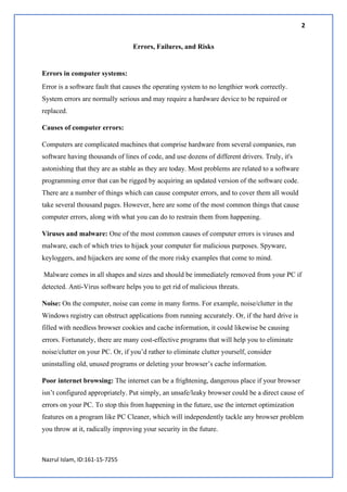 Error,Failure and Risk | PDF