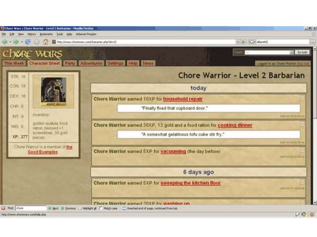 Chore wars - Life style gamification - Manu Melwin Joy | PPT