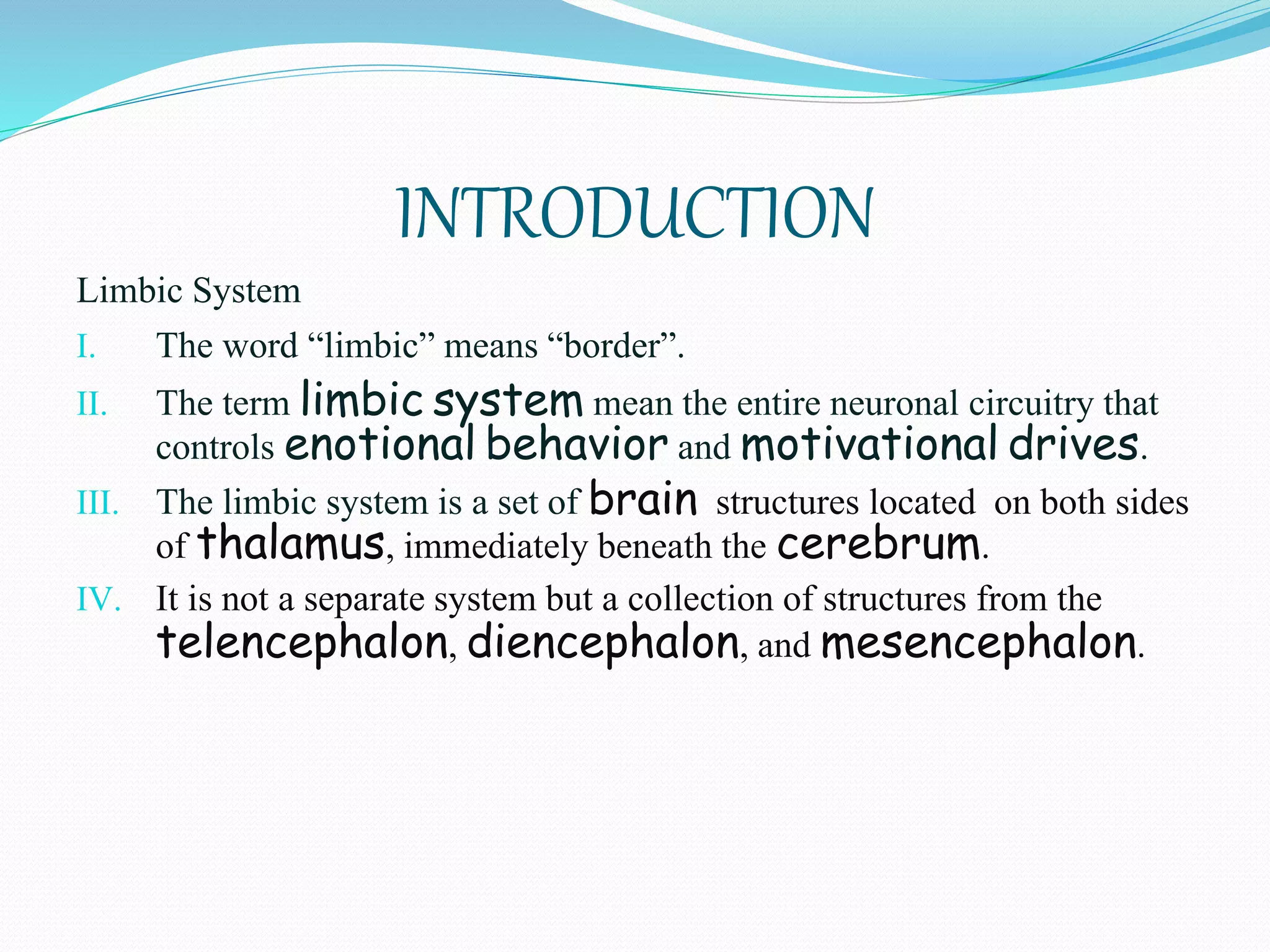 Limbic System and It's parts | PPT