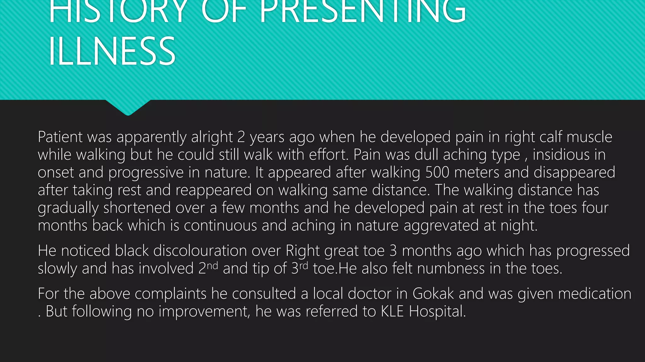 Peripheral Vascular Disease Case Presentation | PPTX
