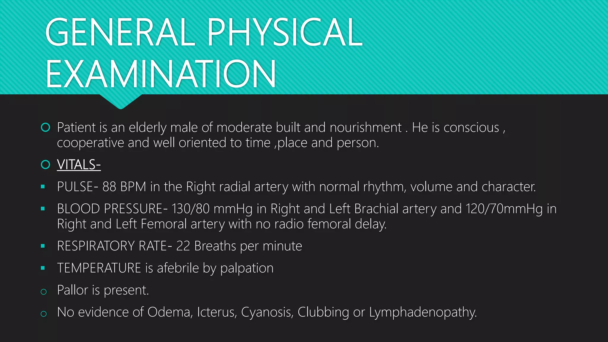 Peripheral Vascular Disease Case Presentation | PPTX
