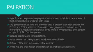 Peripheral Vascular Disease Case Presentation | PPTX