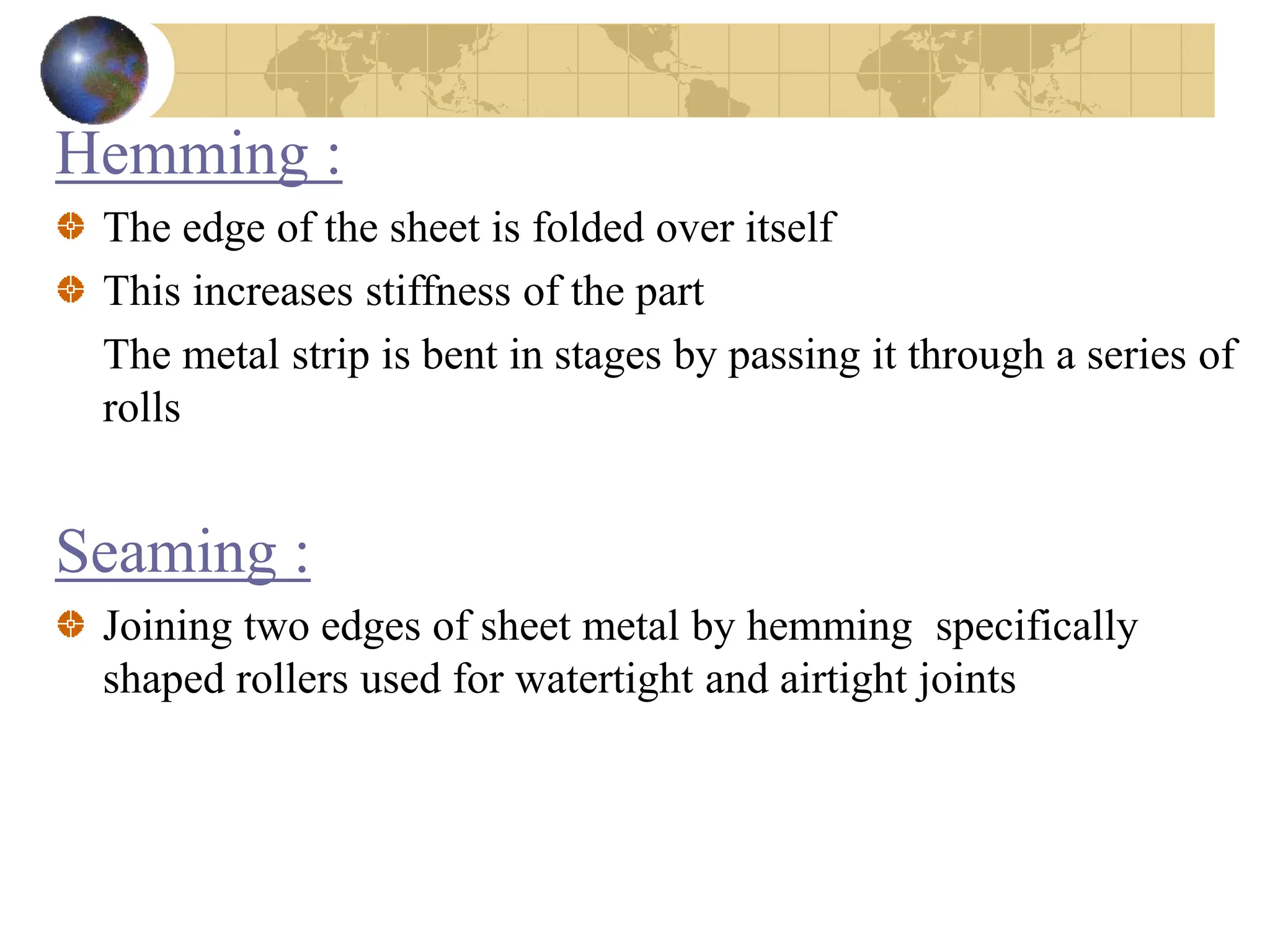 Sheet Metal Forming Process Presentation | PPT