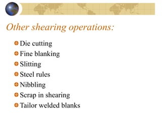 Sheet Metal Forming Process Presentation | PPT