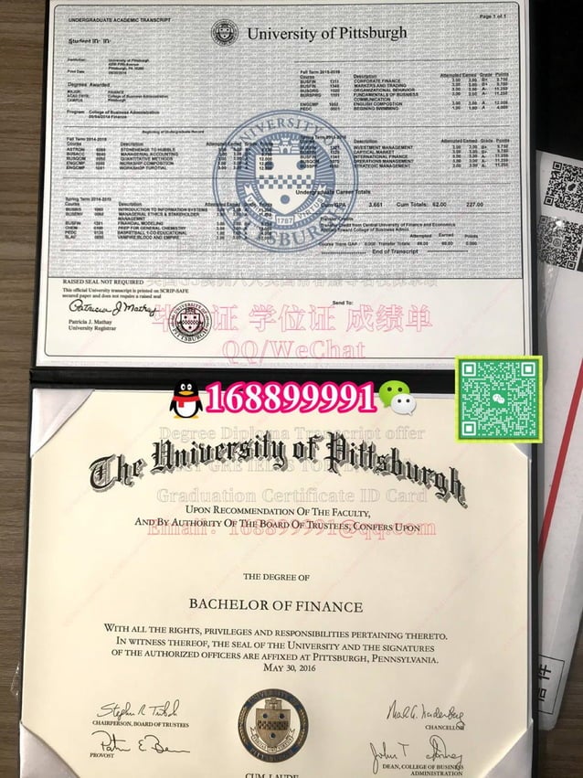 University of Pittsburgh degree offer diploma Transcript | PDF