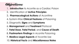 Cardiac poison aconite forensic medicine | PPTX